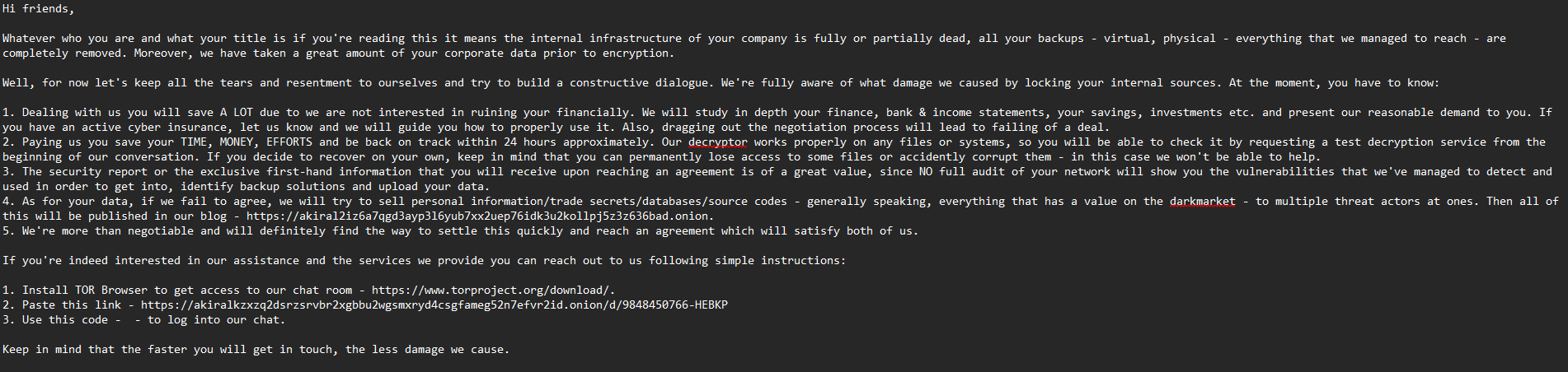 Akira Ransomware - Akira Recovery & Decryption