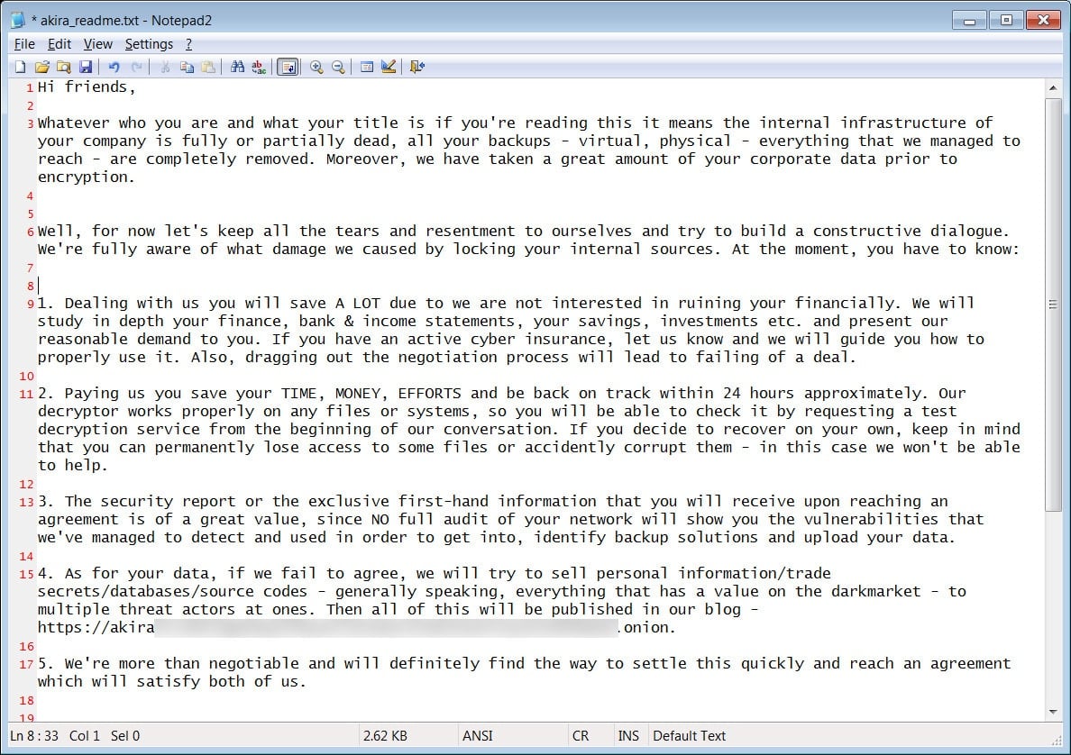 Akira Ransomware - Akira Recovery & Decryption